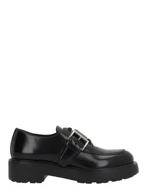 Prada Round Toe Lace-up Shoes - Black
