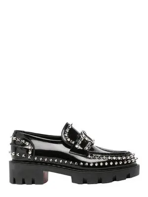 CHRISTIAN LOUBOUTIN Riveted Love Loafers - Black