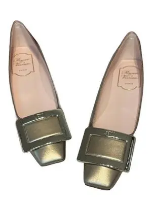 ROGER VIVIER Belle Vivier Square-toe Pumps - Nude