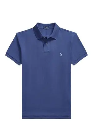 Polo Ralph Lauren Logo Embroidered Short-sleeved Polo Shirt - Blue