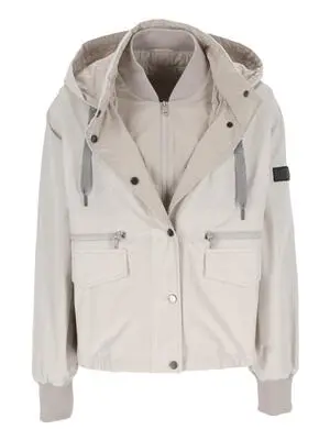 Brunello Cucinelli Zip-fastening Hooded Jacket - Light Gray
