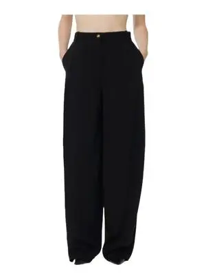 Elisabetta Franchi Lightweight Crêpe Trousers - Black