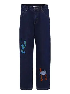 Stella McCartney Five-pocket Jeans With Cartoon Pattern - Blue