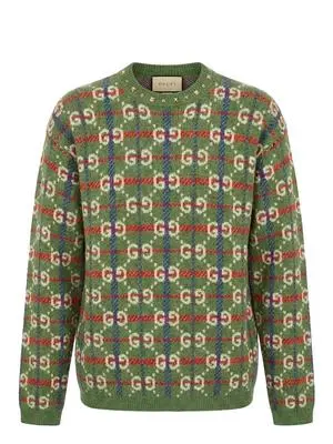 Gucci Monogrammed Crewneck Sweater - Green
