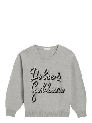 Dolce & Gabbana Logo Detail Sweater - Grey
