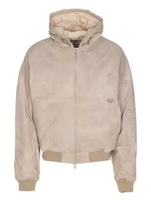 REPRESENT Zipped Hooded Jacket - Beige