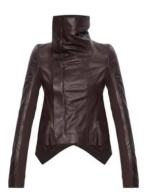 Rick Owens Naska Leather Biker Jacket - Black