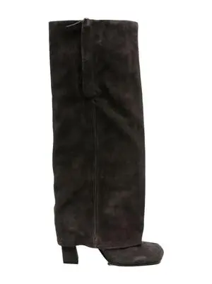 Ash Square-toed Boots - Black