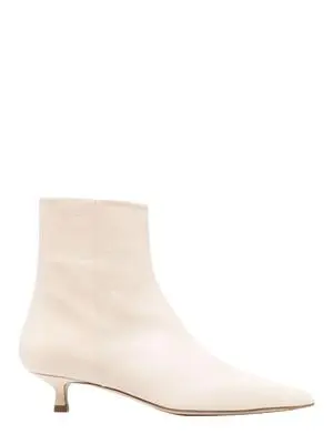 AEYDĒ Aeyde Pointed Toe Zip-Up Ankle Boots