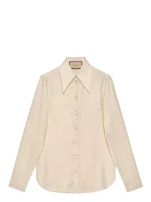 Gucci Gg Silk Crepe Shirt - No