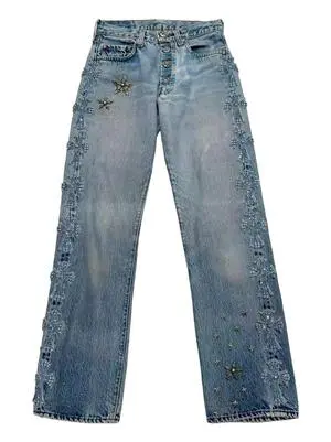 CHROME HEARTS Chrome Hearts Belt Loop Jeans With Embellished Cross Motif