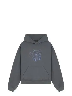 We11Done Printed Cotton Hoodie - Gray