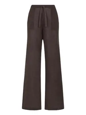 P.a.r.o.s.h Wide-leg Trousers With Drawstring Waist - Black