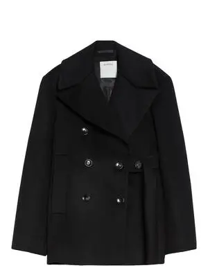Sportmax Orchis Double-breasted Belted Coat - Black