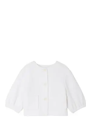 Bonpoint Etoile Jacket With Puffed Sleeves - White