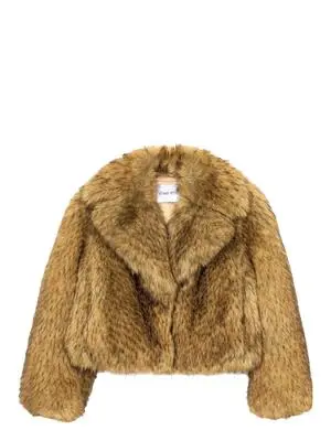 STAND STUDIO Faux Fur Jacket - Brown
