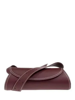 JIL SANDER Small Cannolo Shoulder Bag - Red