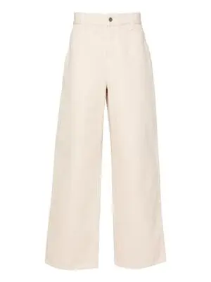 BURBERRY Burberry Equestrian Knight-Embroidered Loose Jeans