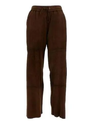 P.a.r.o.s.h Wide Leg Drawstring Pants - Brown