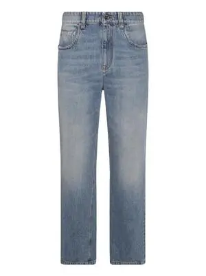 Brunello Cucinelli Belt Loop Jeans - Gray