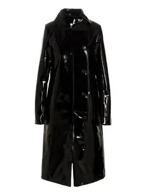 Raf Simons Logo Trench Coat - Black