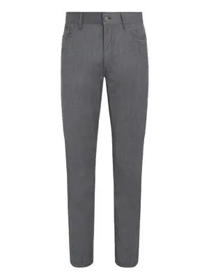 Zegna Washed Roccia Trousers - Black