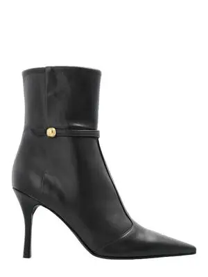 Furla Sfera Pointed-toe Ankle Boots With Stiletto Heel - Black