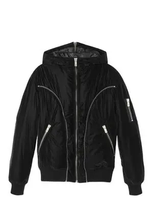 Versace Zip-detailed Hooded Puffer Jacket - Black