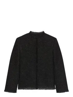 GIVENCHY Givenchy Textured Frayed-Edge Jacket