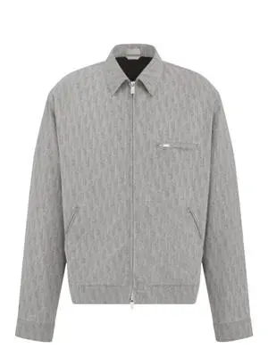 Dior Oblique Zipped Blouson Jacket - Gray