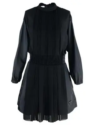 Prada Self-fastening Collar Dress - Black