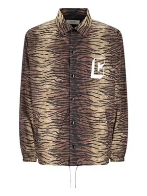Celine Printed Casual Jacket - Brown