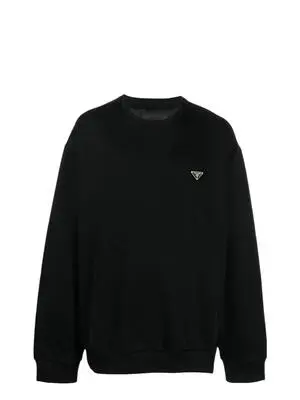 PRADA Prada Logo Plaque Crewneck Sweatshirt
