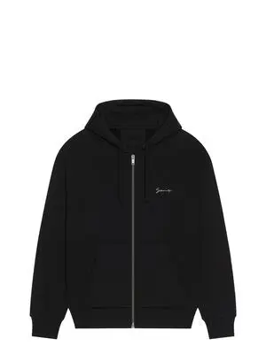 Givenchy Hubert Object Printed Zipped Hoodie - Black