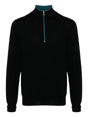 Paul Smith Logo Embroidered Polo Shirt - Black