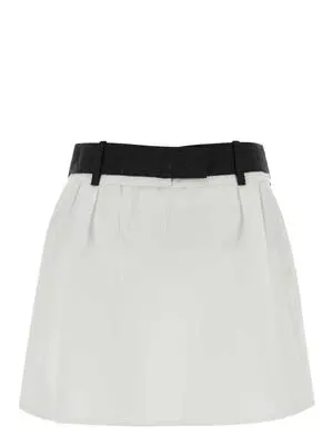 Prada Pleated Mini Skirt - White