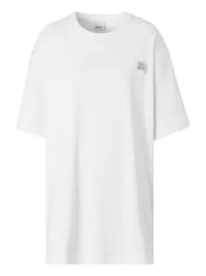 Burberry Embellished Crewneck T-shirt - White