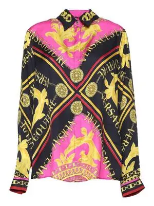 Versace Printed Long Sleeve Shirt - Multicolor