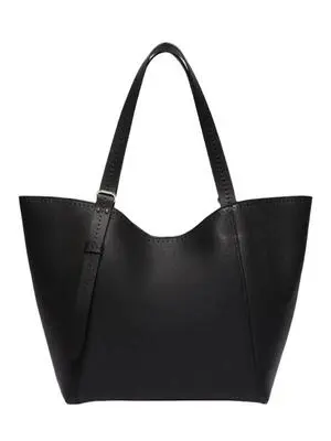 Max Mara Trapezoidal Tote Bag With Magnetic Clasp - Black