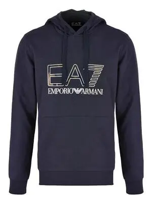 EA7 Logo Hoodie - Black
