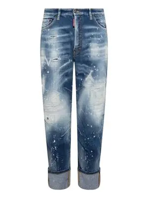 Dsquared2 Eviction Notice Cropped Jeans - Blue