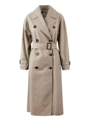 MAX MARA Max Mara The Cube Fiorito Double-Breasted Belted Trench Coat