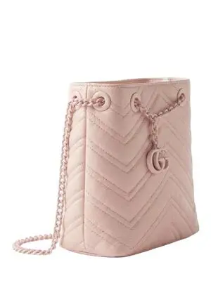 Gucci Gucci GG Marmont Nano Bucket Bag Nude