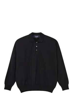 Comme Des Garçons Long-sleeved Knitted Sweater - Black