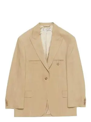 Acne Studios Single-breasted Blazer - Camel Beige
