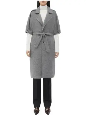 Bottega Veneta Wool Cashmere Single-breasted Coat - Gray