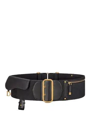Dior Saddle Belt With D-ring Detail - Black