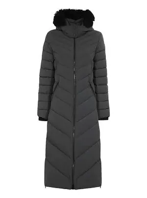Moose Knuckles Long-sleeved Hooded Puffer Coat - Black
