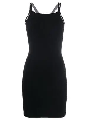 Alexander Wang Logo Jacquard Mini Dress - Black