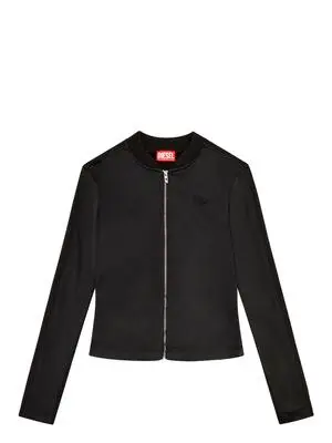 DIESEL® G-oper Rib-knit Stretch Satin Jacket - Black